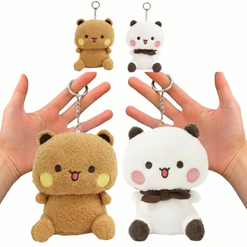 Cute yier Panda Bubu and Dudu Plush Pendant KeyChain Cartoon Panda Bear ...