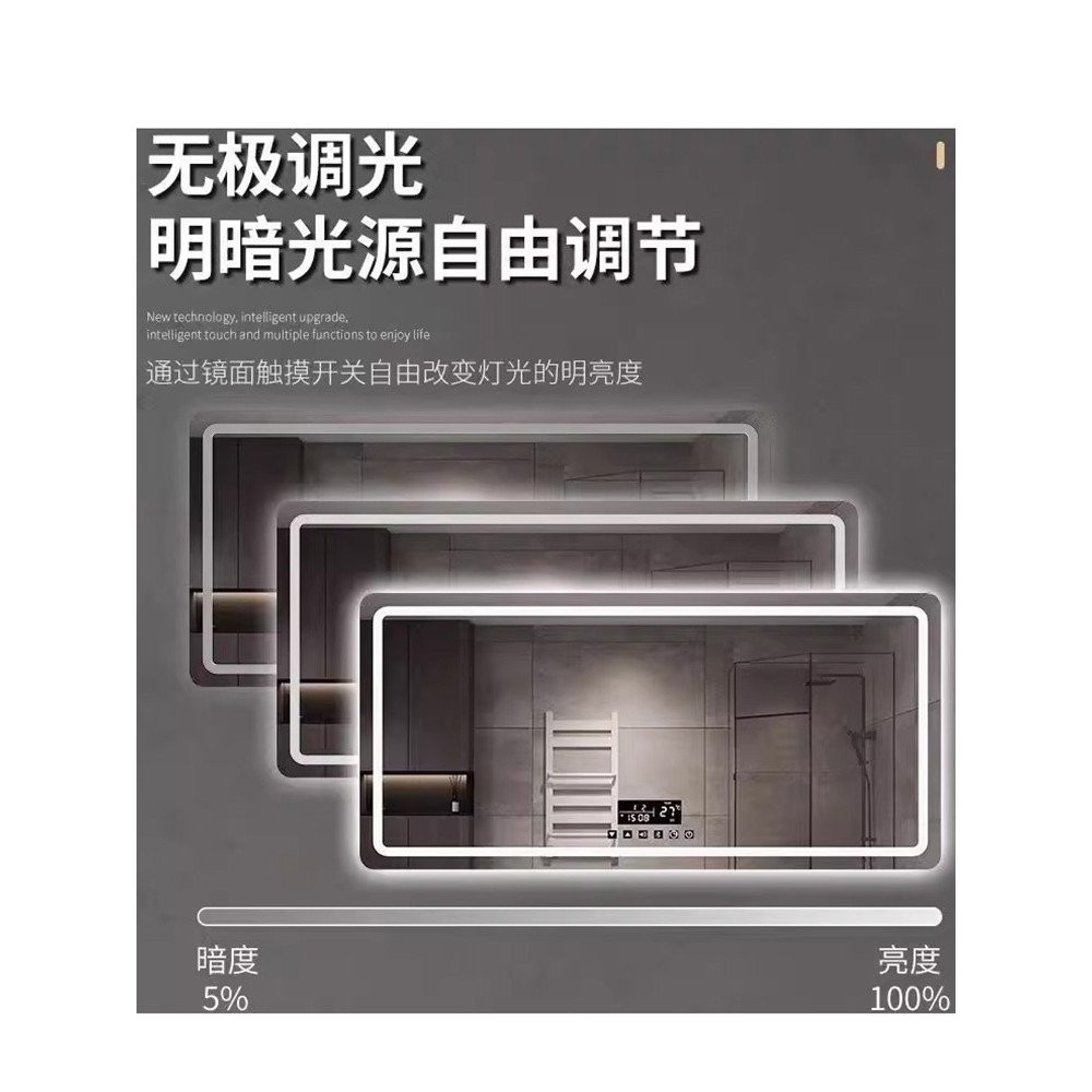 Smart Mirror Touch Screen LED Bathroom Mirror Toilet Toilet Explosion ...