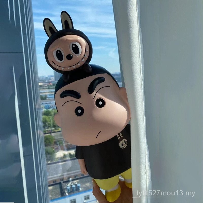 Patung Labubu Crayon Shin-chan Hiasan Labubu Anak Patung Besar ...