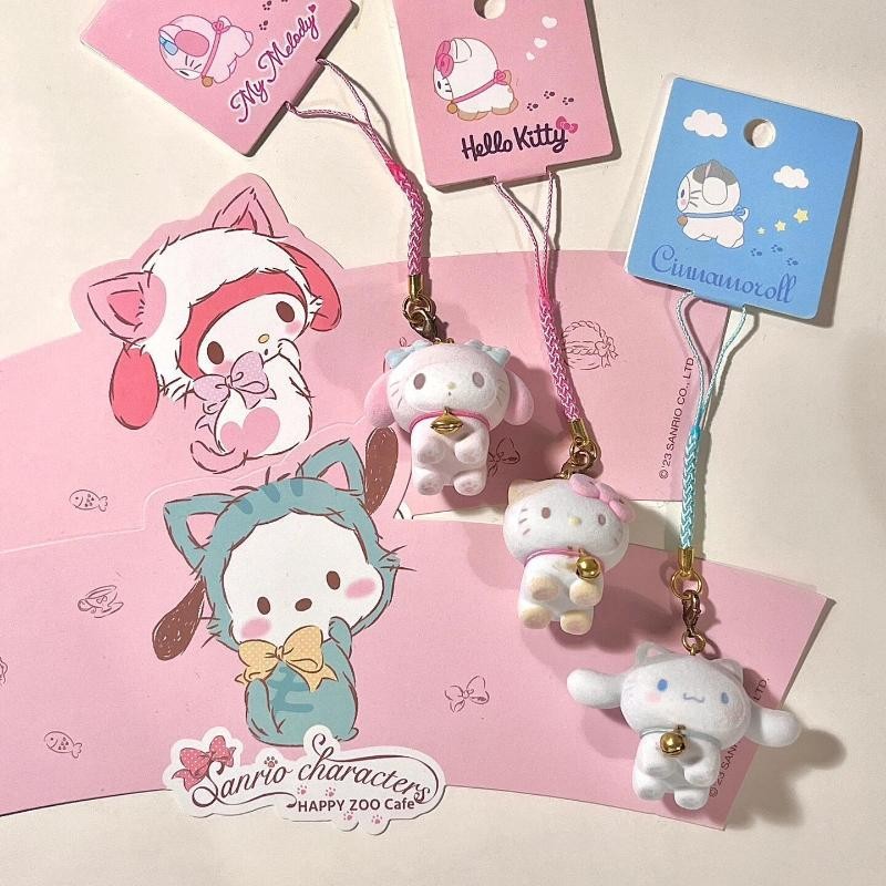 ThickRich Cartoon Sanrio Hello Kitty Kuromi Pochacco Flocked Pendant ...