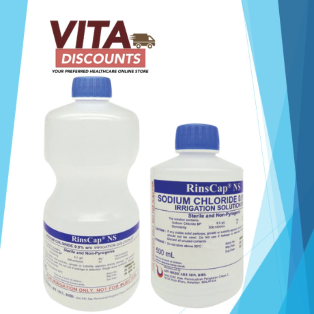 RINSCAP NS 0.9% SOLUTION 500ML / 1000ML EXP05/2027 | Shopee Malaysia