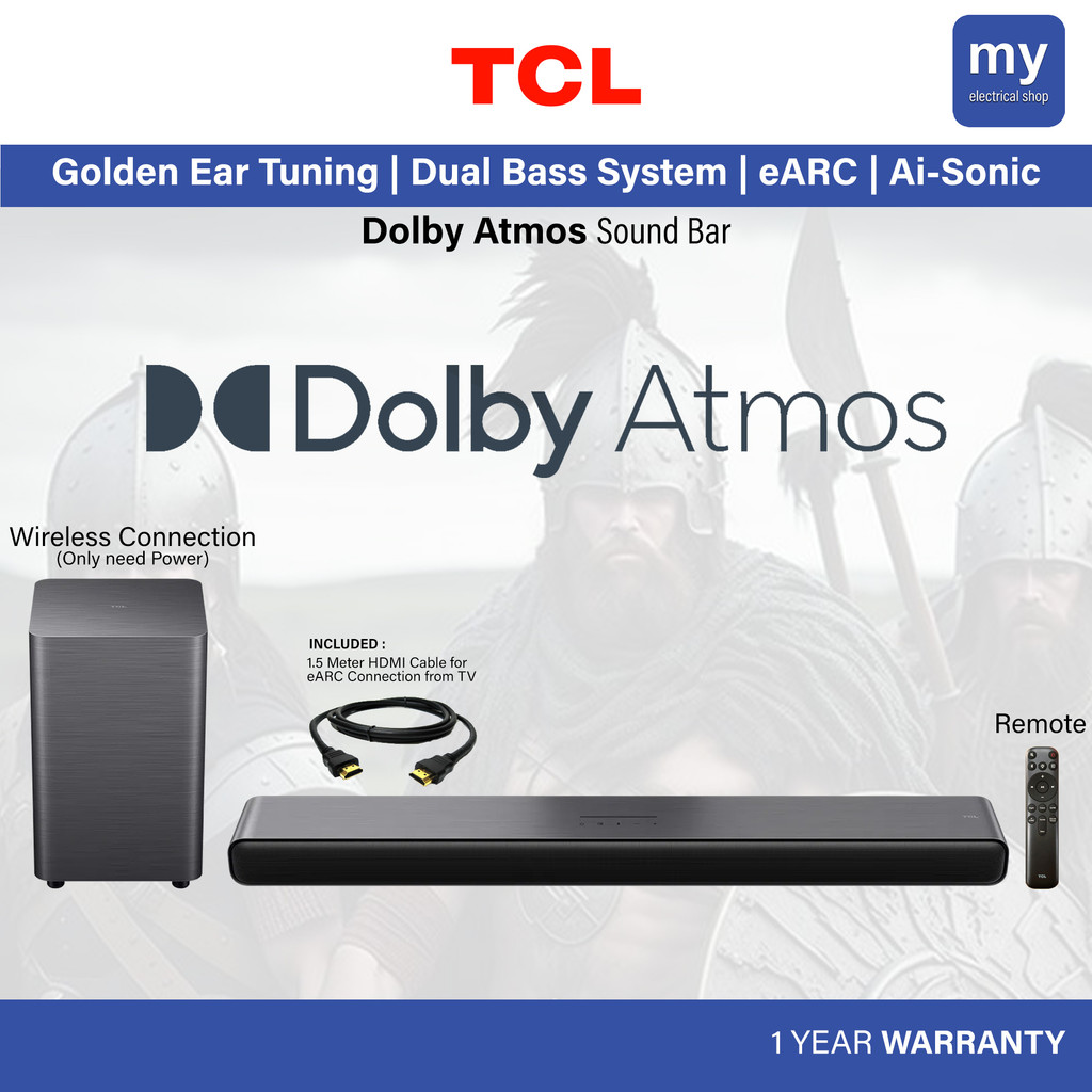 TCL S55H S Series Dolby Atmos Soundbar Cinema Sound Bar 2.1CH Pro Super ...