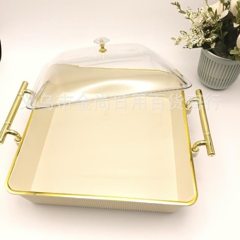 Serving Tray Berpenutup Plastik Acrylic | Bekas Makanan Buffet Raya ...