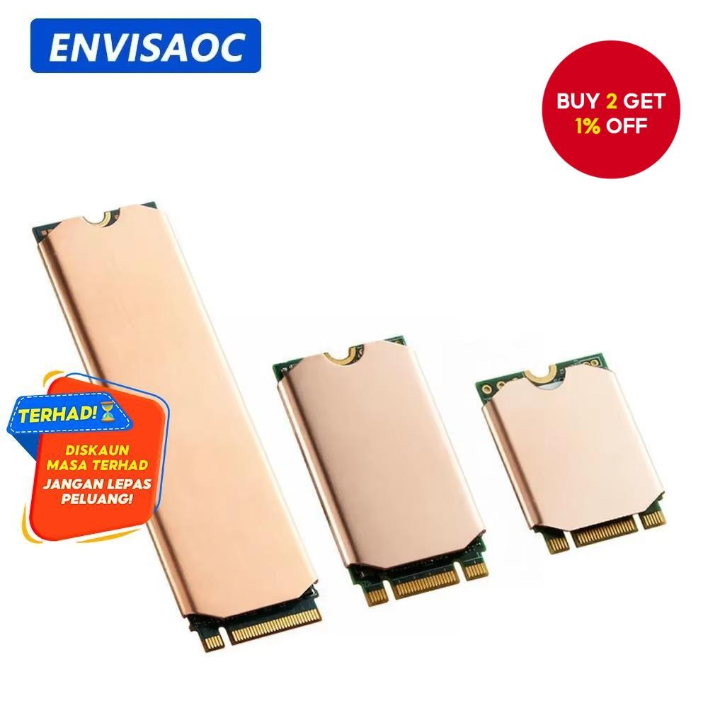 M.2 NVME 2280 SSD Heatsink Copper Radiator Solid State Drives Router ...