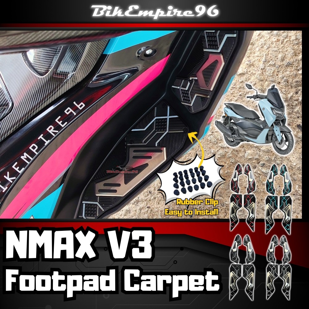Nmax V3 155 2025 Footpad Rubber Carpet Footboard Matting Premium Foot ...