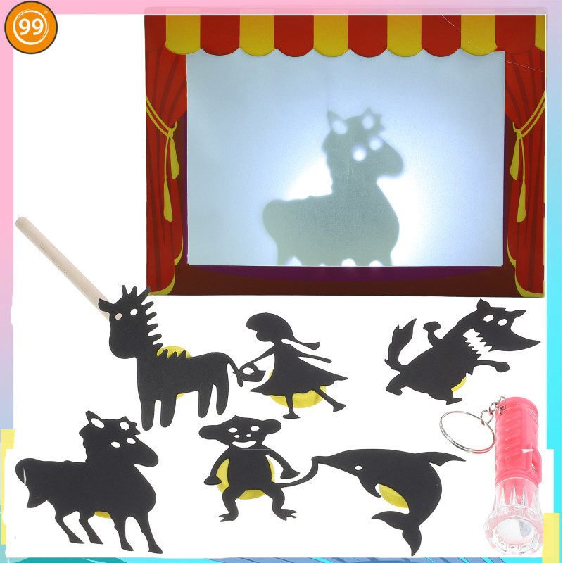 9S 1 Set Wayang Kulit Kit DIY Alat Pembelajaran Edukatif Shadow ...