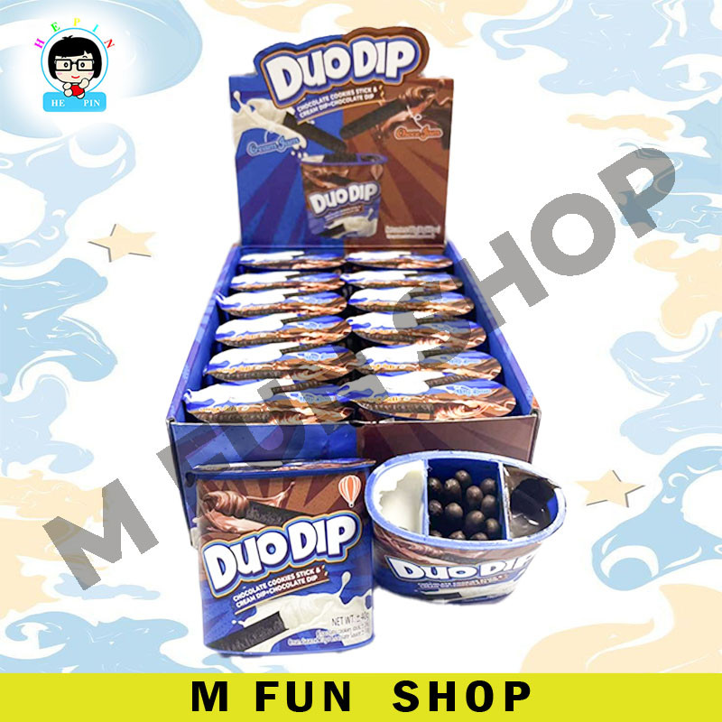 NEW !!! 1 Piece DUODIP Chocolate Cookies Stick with Choco & Cream Jam ...