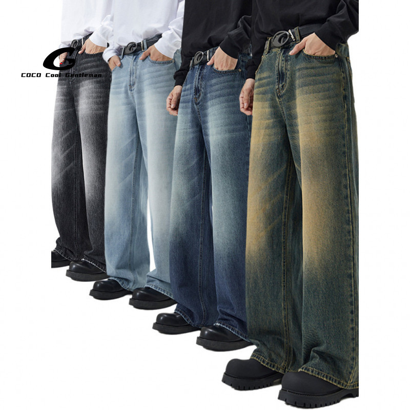 【COCO】Jeans / jeans men/ Straight-Leg baggy jeans / Casual Business ...