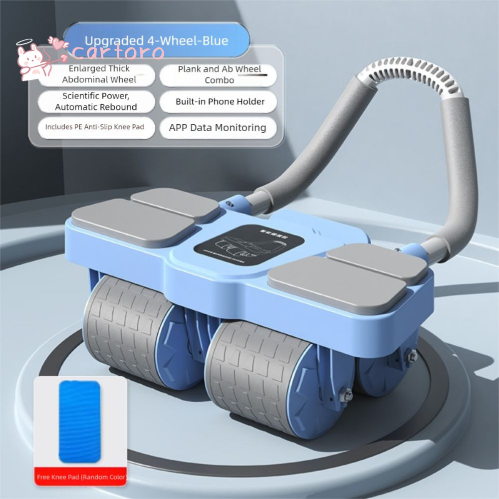 CARTORO Abdominal Wheel, Automatic Rebound Slider Rail Exercise Wheels ...