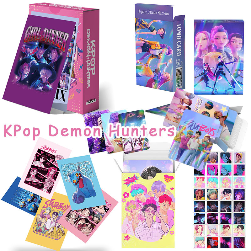 92pcs Saja Boys Lomo Cards KPop Demon Hunters Rumi Jinu Photocard Sticker Collection Gifts ...