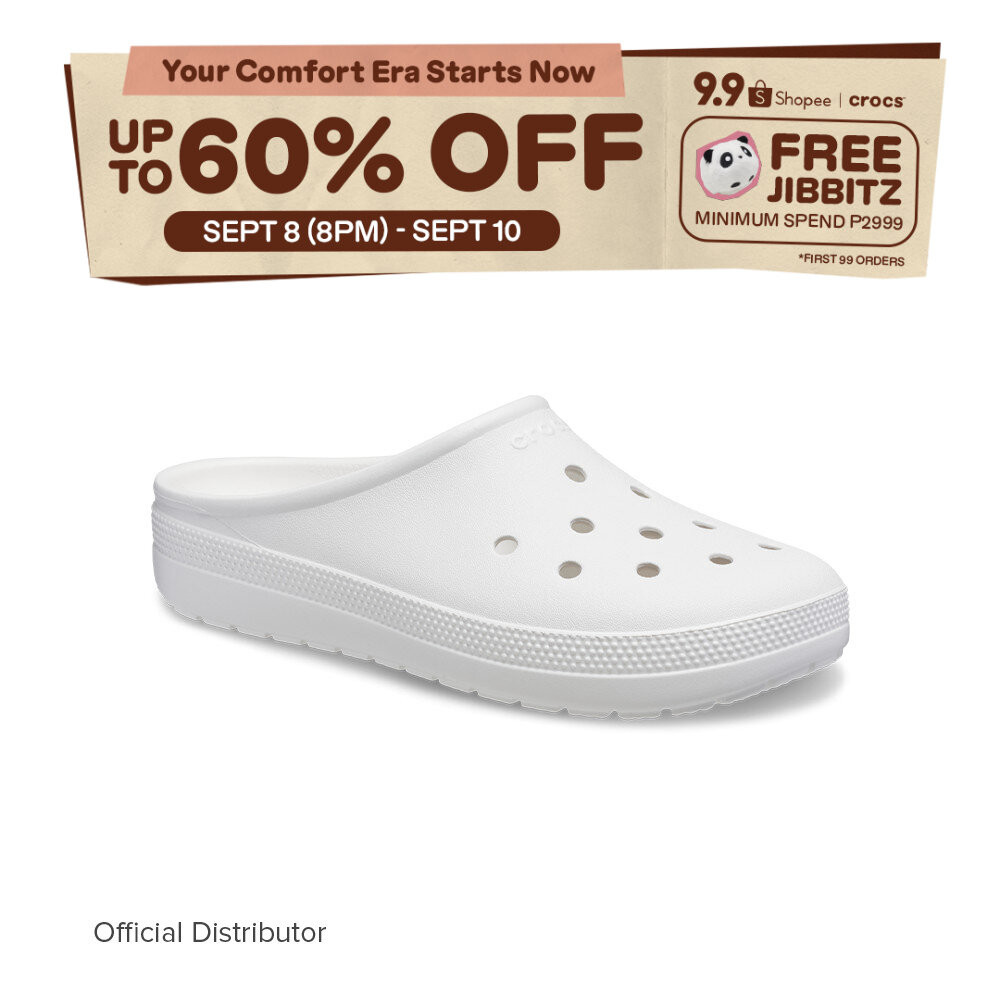 Crocs Classic Low Profile Clog in White | Shopee Malaysia