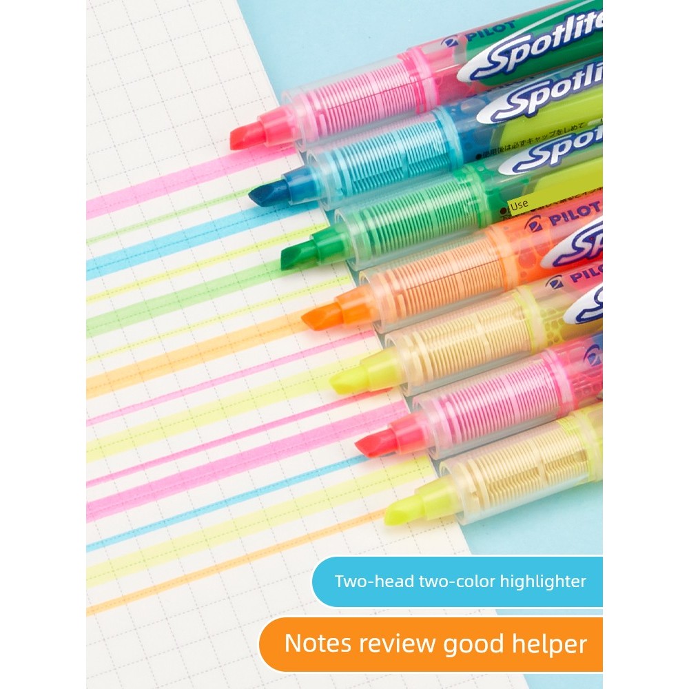 highlighter pen korean stationery Jepun Baile/PILOT dua kepala ...