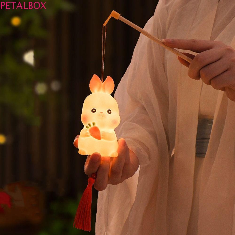 PETALBOX Chinese Rabbit Lantern, Cartoon Handmade Portable Handheld ...