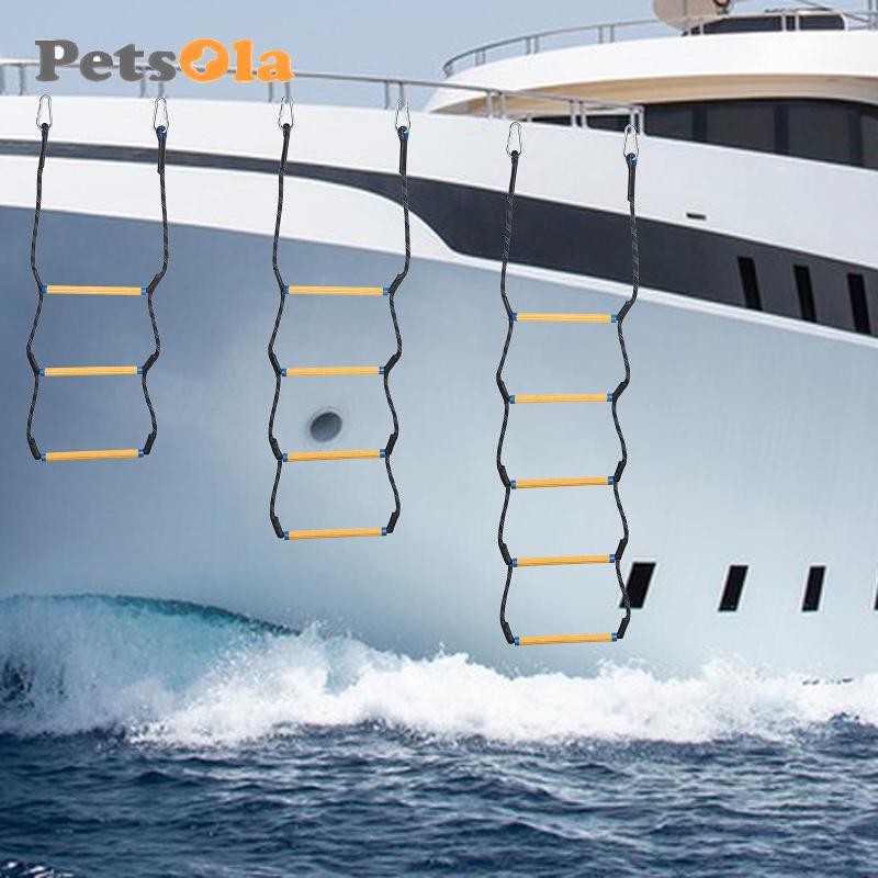 [PETSOLA] Boat Rope Ladder,Marine Rope Ladder,Assist Boat Ladder Swim ...