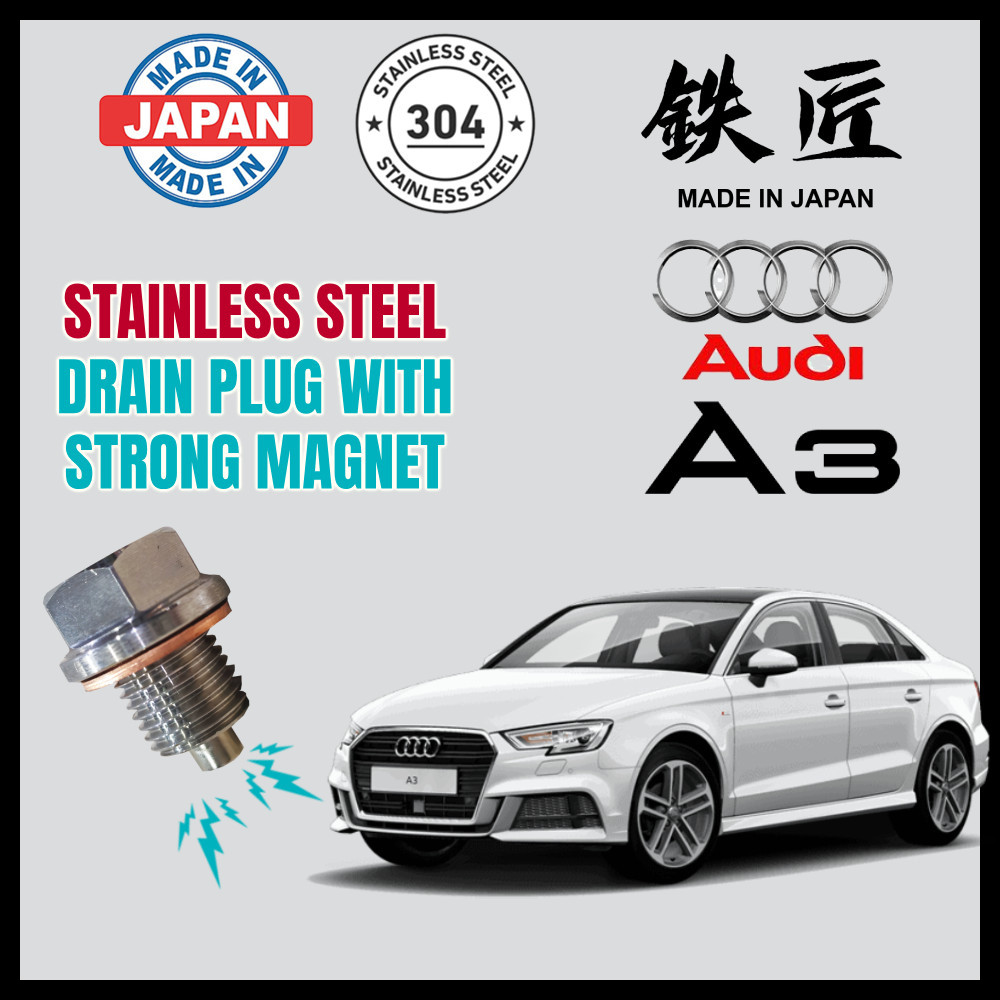 Audi A3 Drain Plug Made in Japan Stainless Steel Magnetic Drain Plug ...