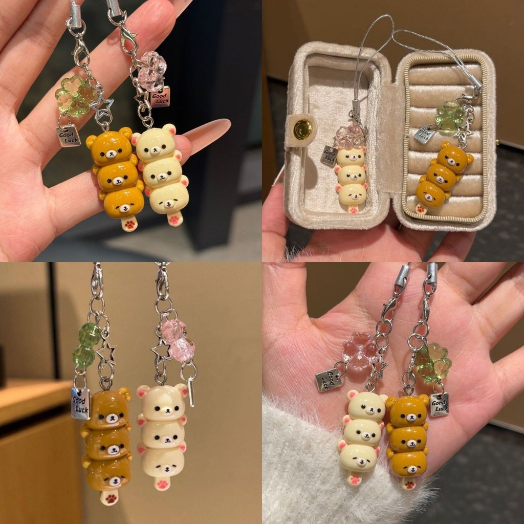Decorative Backpack Pendant Japanese Style Keychain Cute Bear Tanghulu ...