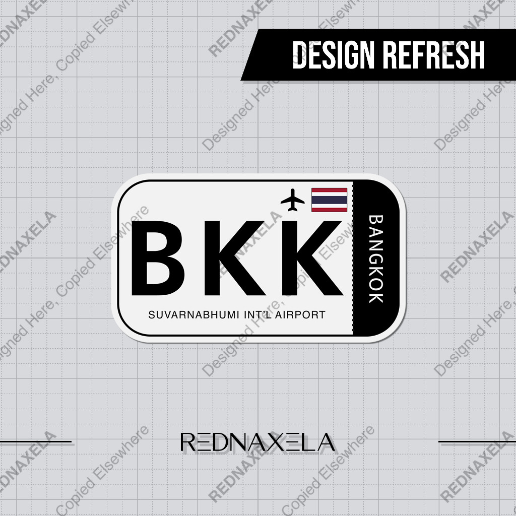 Suvarnabhumi International Airport Code BKK Sign Sticker | Shopee Malaysia