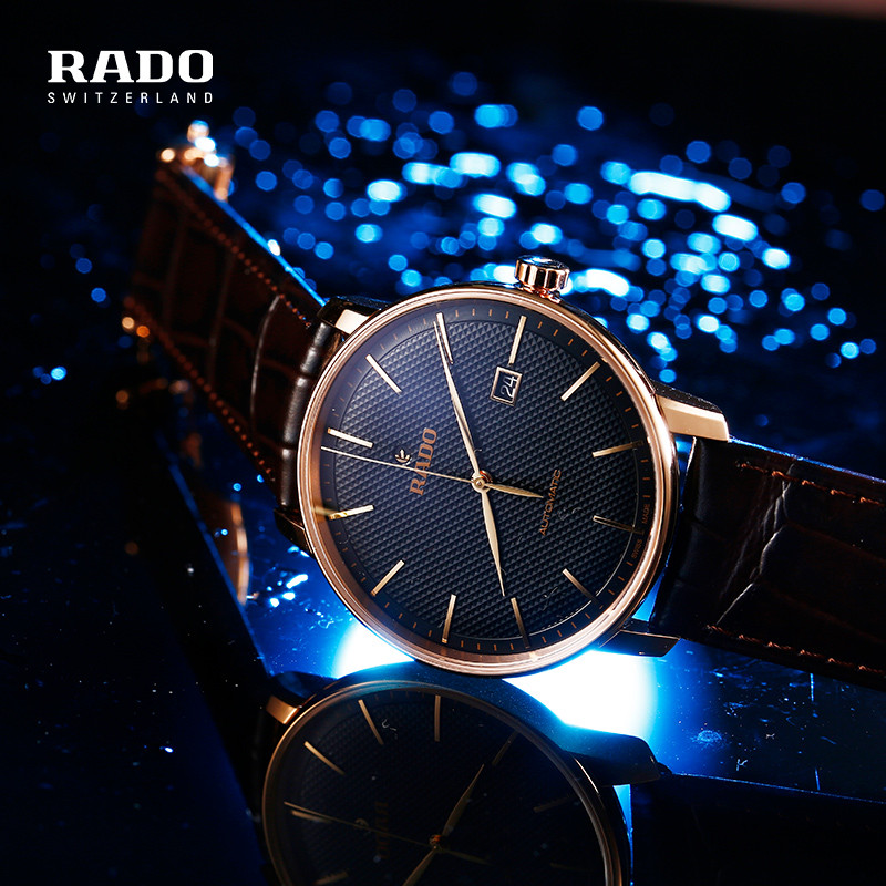 Rado Swiss Radar Watch Simple Classic Crystal Series Leather Strap Men ...