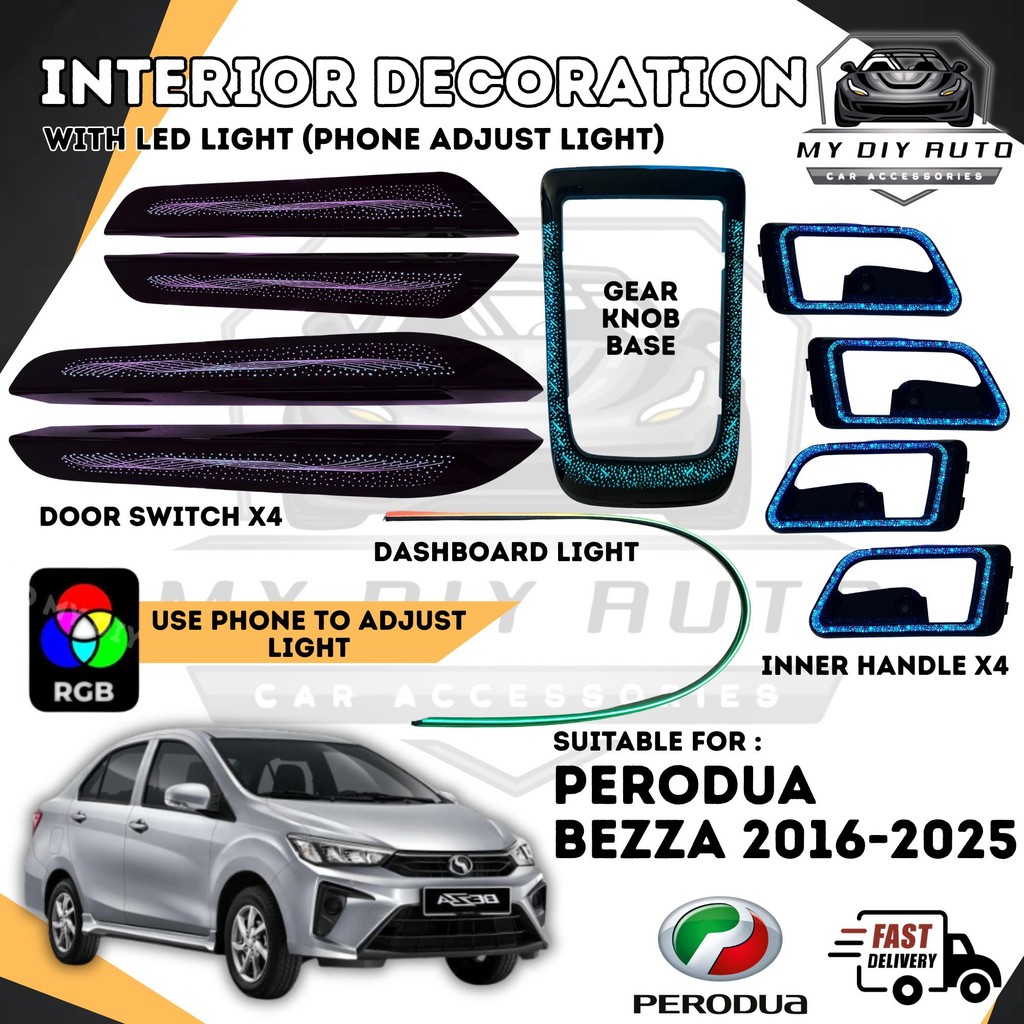 PERODUA Bezza 2016-2025 Interior Decoration LED WRGB Light Ambient ...