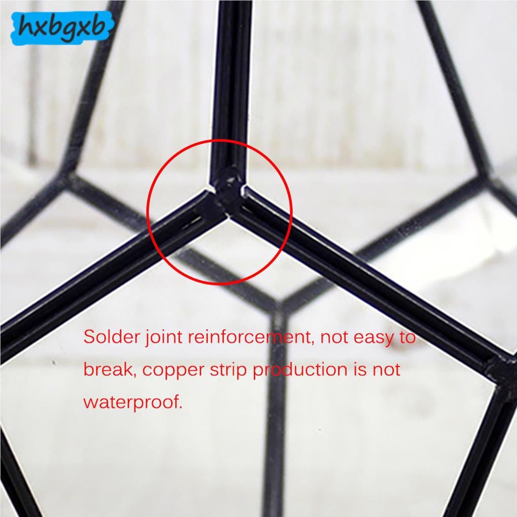 Glass Geometric Terrarium Container Modern Tabletop Window Decor Sill ...