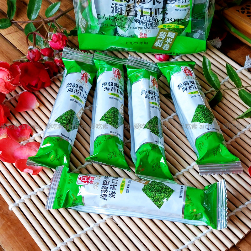 Konjac Brown Rice Roll Seaweed Vegan Vegan Puffed Brown Rice Energy Bar ...