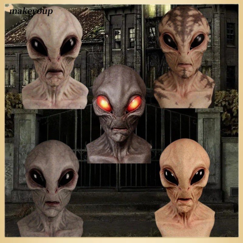 Halloween Alien Mask Creepy Party Decoration Funny Halloween Cosplay ...