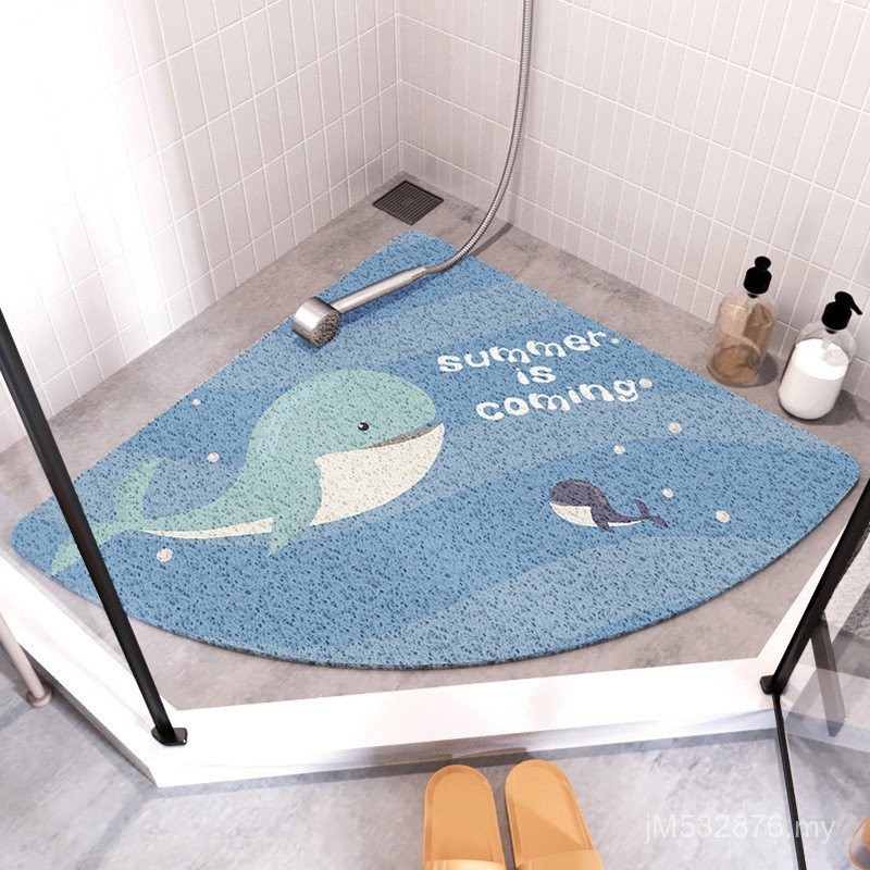 Hollow Floor Mat Toilet Shower Room Toilet Fan-Shaped Leaking Bathroom ...