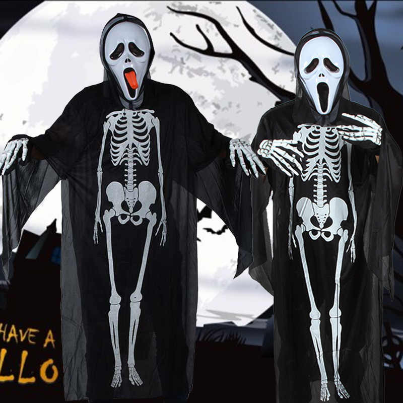 Halloween Costume Adult Children Zombie Horror Death Demon Clothes ...