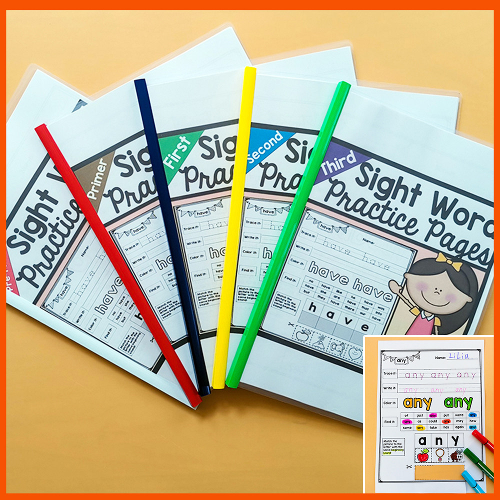 Sight Words Practice Pages for Kids 3-6, 220 Sheets Homeschool ...