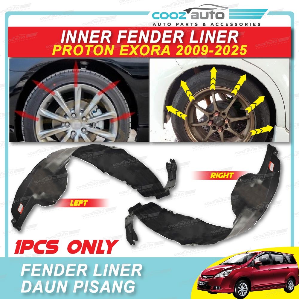Proton Exora 2009 - 2025 Fender Inner Liner Mudguard Cover Daun Pisang ...