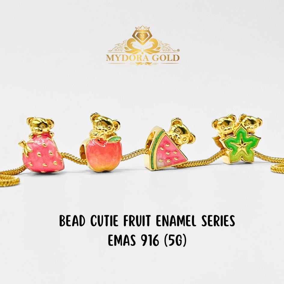 MYDORA Bead Cutie Fruit Enamel Series (5G) l EMAS 916/22K | Shopee Malaysia