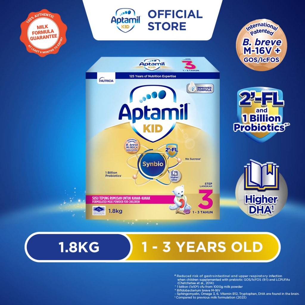 Aptamil KID Step 3 Growing Up Formula 1-3 Years (1.8kg) (Milk, Milk ...