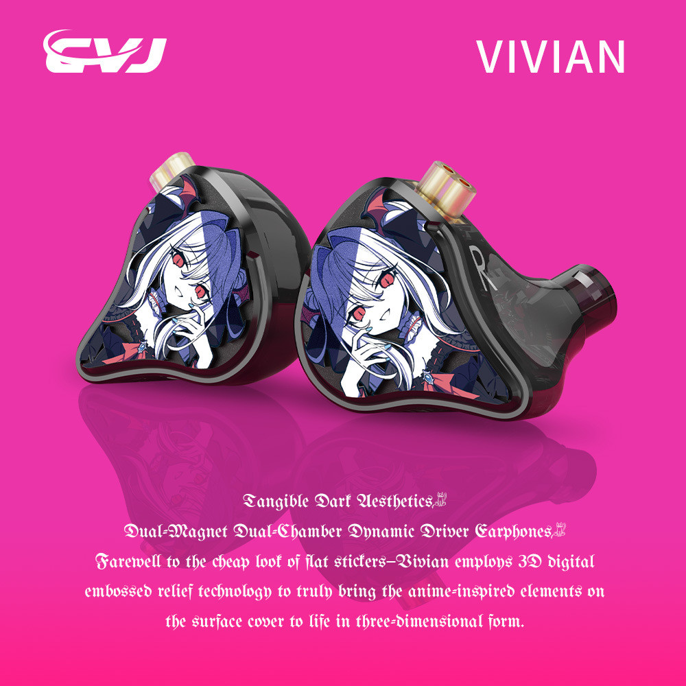 CVJ Vivian Vivian In-Ear Wired HIFI Music Two-Dimensional Headset ...