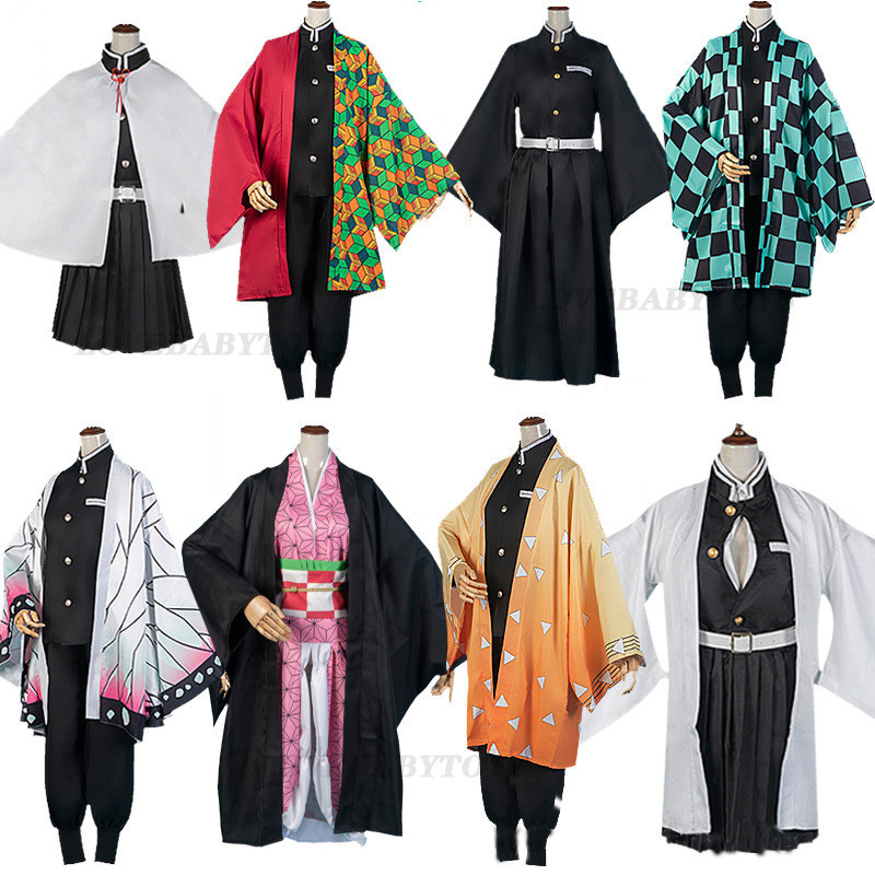 Demon Slayer Kamado Nezuko Shinobu Zenitsu Giyuu Cosplay Costume Full ...