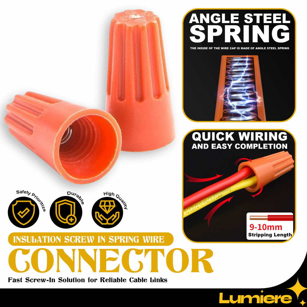 P2 P3 P4 Insulation Screw In Spring Cable Connector Twist On Wire Cap ...