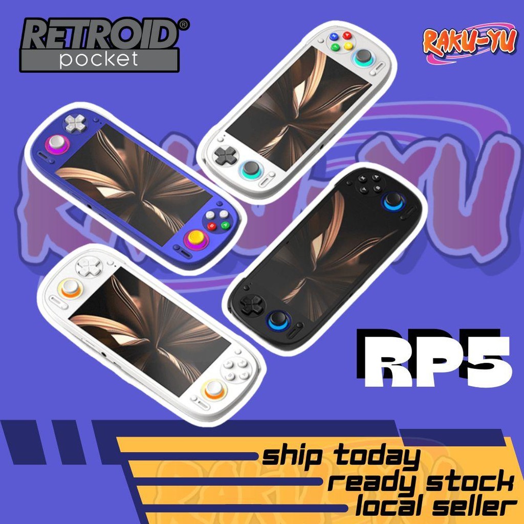Retroid Pocket 5 Handheld Game Console 5.5" AMOLED Android13 RGB ...