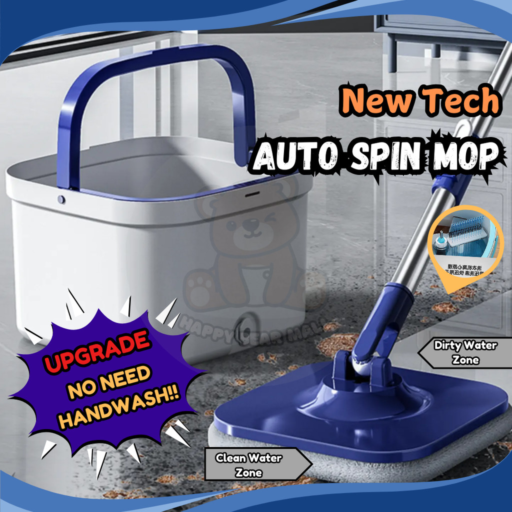 【NEW】Spin Mop Set Bucket Automatic Dispense Magic Rotating Lazy Mop ...
