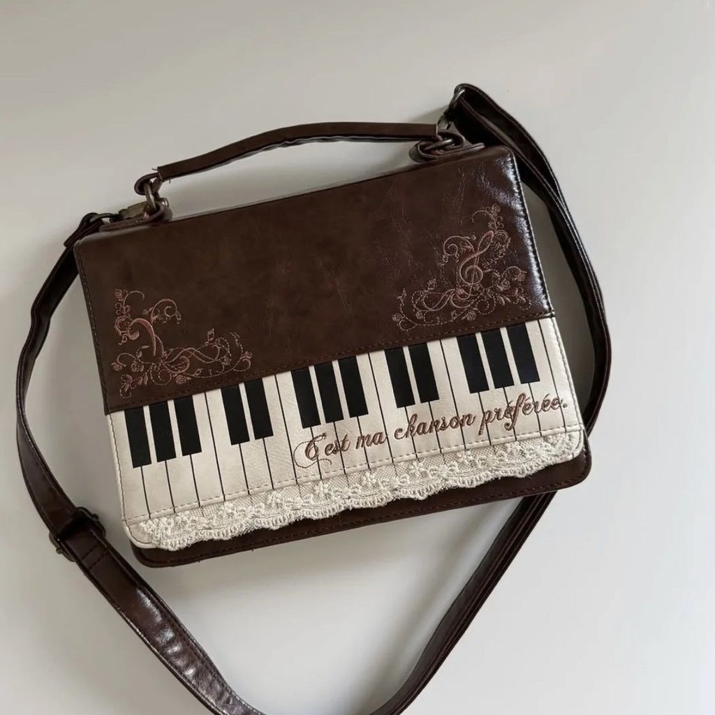 Retro Lace Piano Backpack Sling Bag Mini Phone Bag Fashion Beg Bahu ...