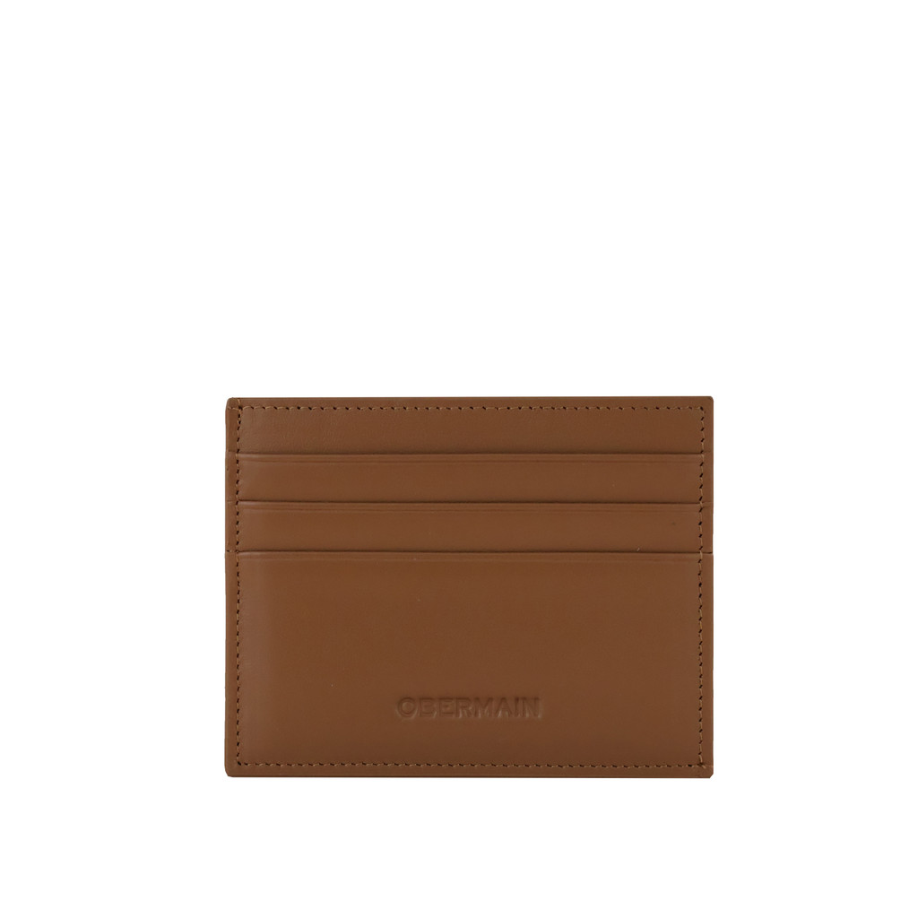 OBERMAIN Card Holder / Genuine Leather / Tan Black Brown / OBH287 ...