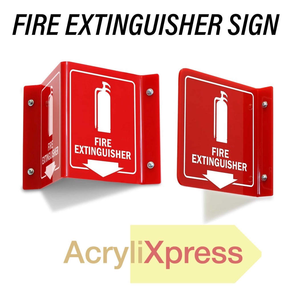 Fire Extinguisher 3D Signage V sign L shape sign Pemadam Api Fire ...