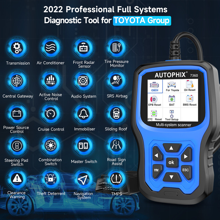 AUTOPHIX 7360 Full-System Diagnostic Tool for Toyota, Lexus, and Scion ...