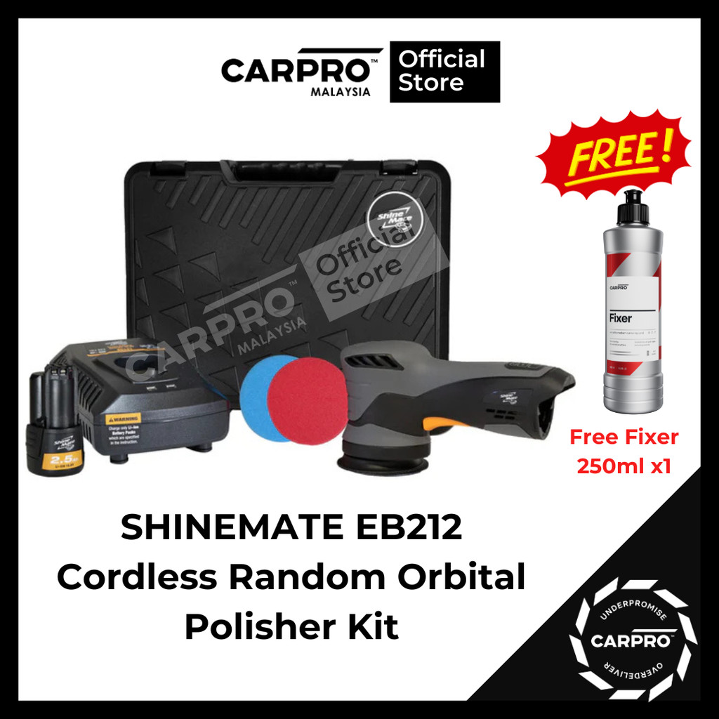 SHINEMATE EB212 Cordless DA Dual Action Polisher Kit | Shopee Malaysia