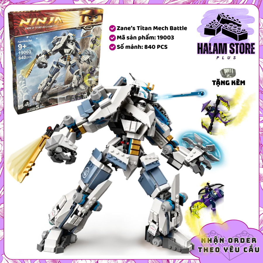 [HALAM STORE] Ninjago Zane Titan Mech assembly toy code 19003 - Zane's ...