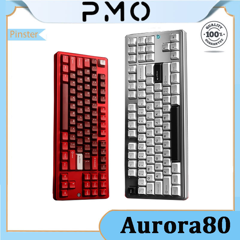 PMO Aurora80 Aluminum Wireless Mechanical Keyboard 75% Hot swappable ...