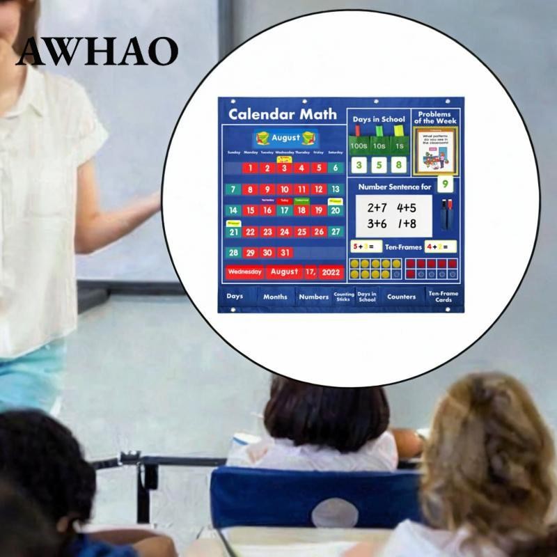 [AWHAO] Classroom Monthly Calendar Pocket Chart Days of The Week ...