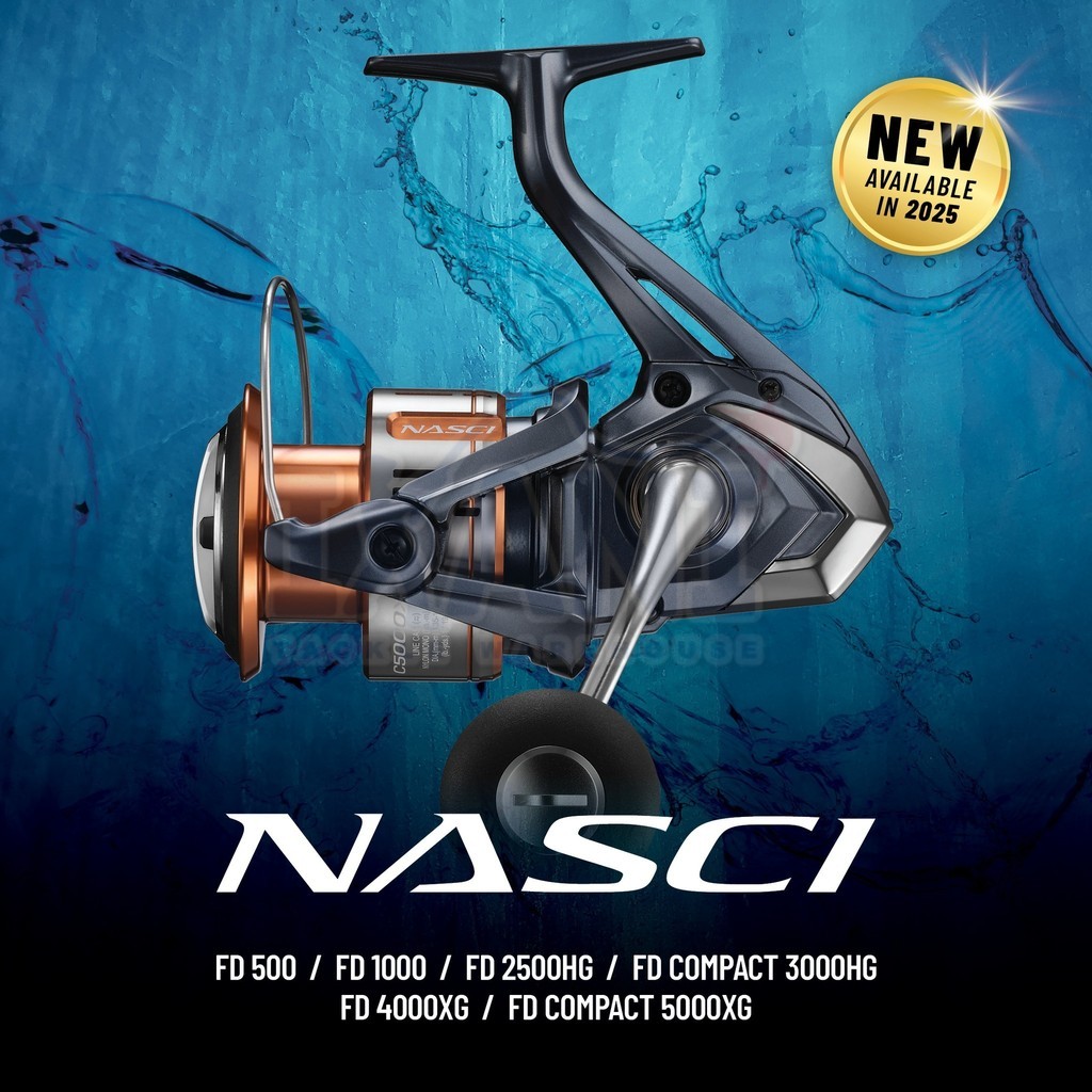 SHIMANO NASCI 2025 Spinning Fishing Reel salt water ready mesin mancing ...