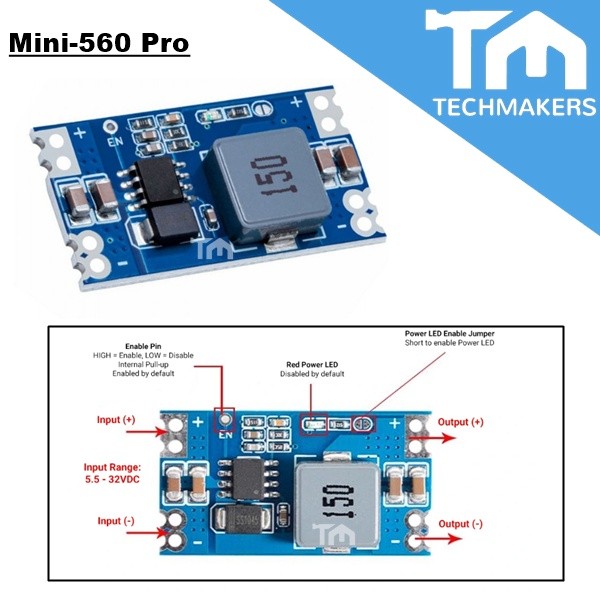 Mini-560 Pro Fixed DC-DC Buck Regulator Step Down 5A Voltage Buck ...