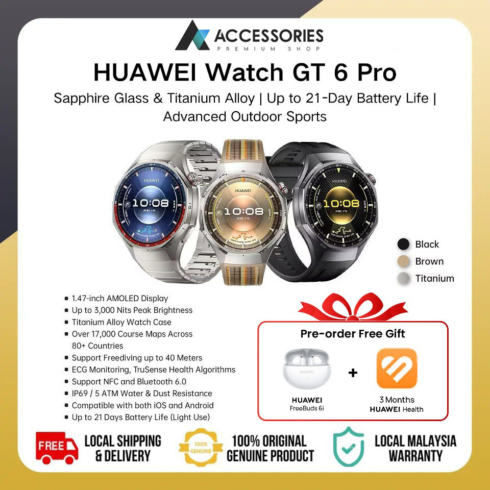 Huawei Watch GT6 Pro SmartWatch | Sapphire Glass & Titanium Alloy² l In ...