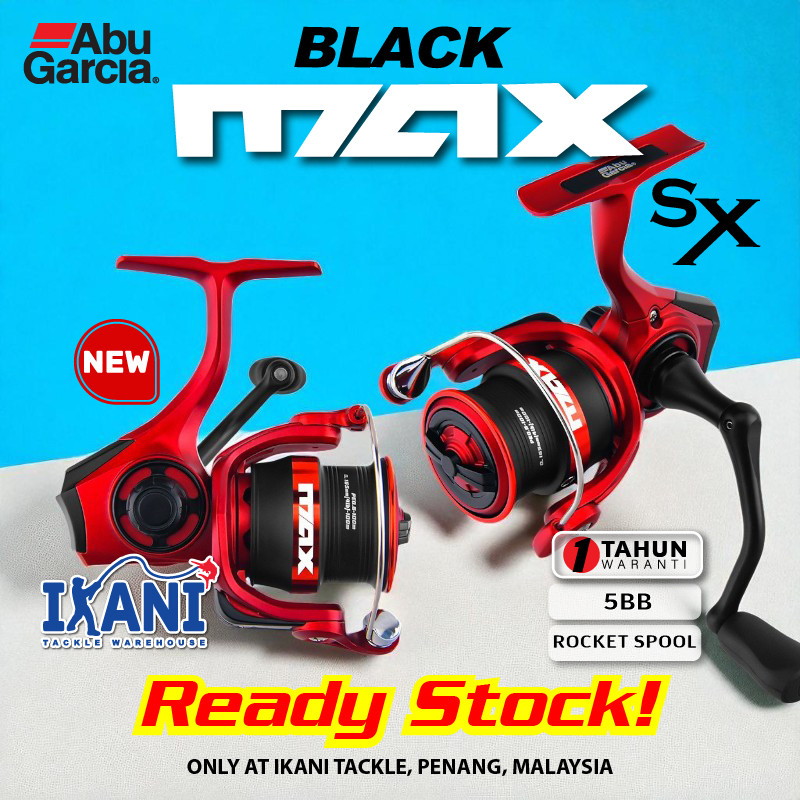 ABU GARCIA BLACK MAX SX 2025 Spinning Fishing Reel V-Rotor Design ...