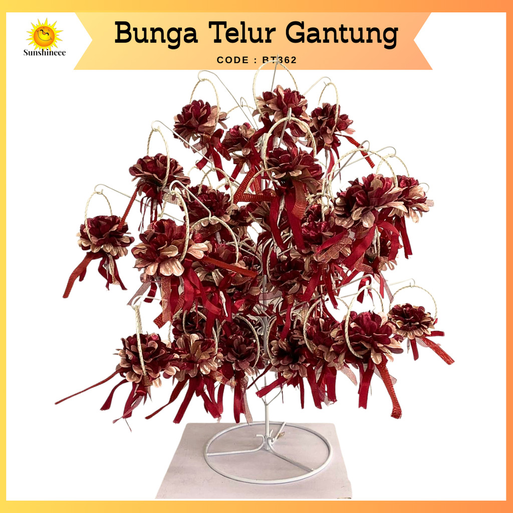 SS | Bunga Telur Gantung 50pcs | Nampak Mewah Cantik | Bunga Pahar ...